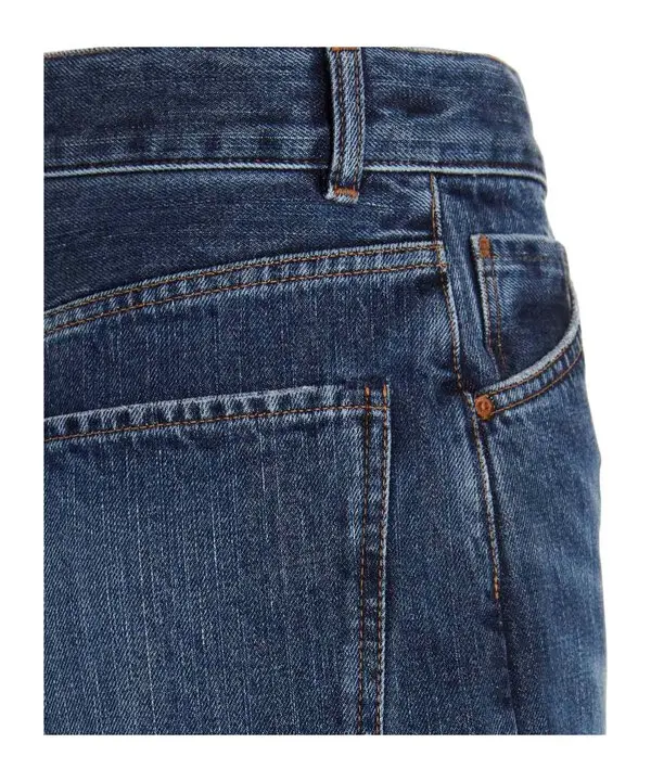 Chloé High-waisted Denim Shorts With Engraved Horn Buttons