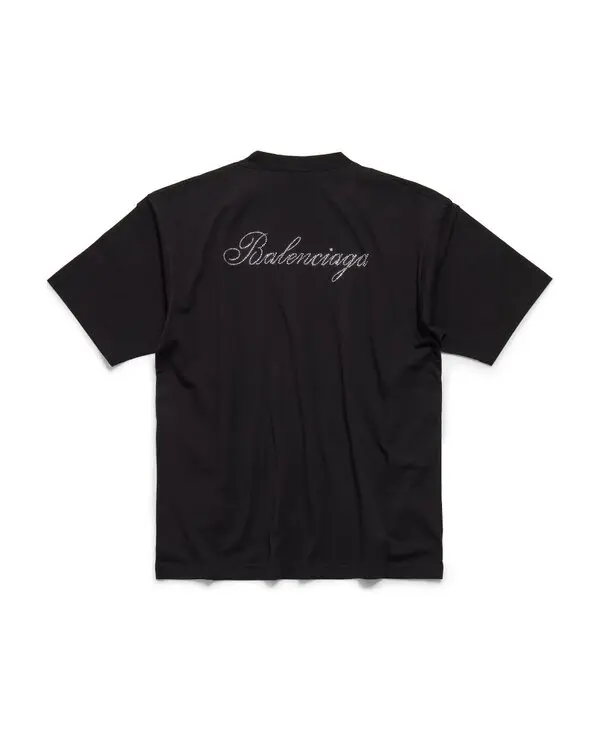 Balenciaga Logo Embellished Large Fit T-shirt
