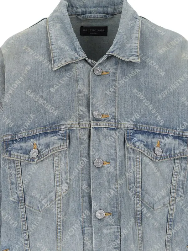 Balenciaga Logo-print Denim Jacket