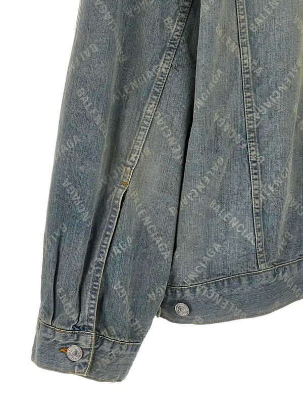 Balenciaga Logo-print Denim Jacket