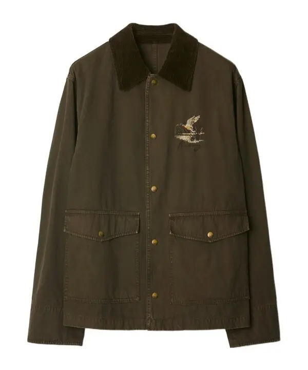 Burberry Logo Embroidered Field Jacket