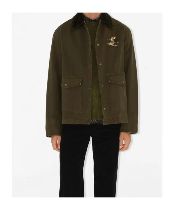 Burberry Logo Embroidered Field Jacket