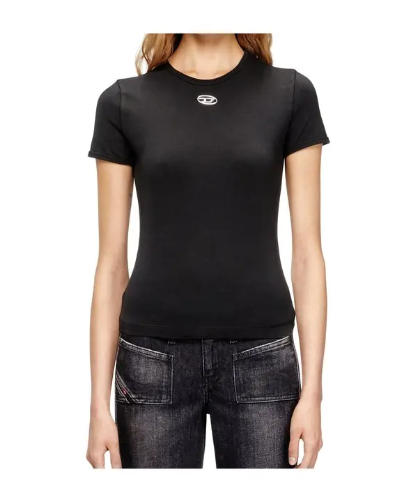 DIESEL® Oval D Logo Slim Fit T-shirt - Black