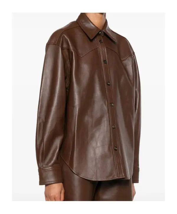 HAIKURE Belty Leather Shirt