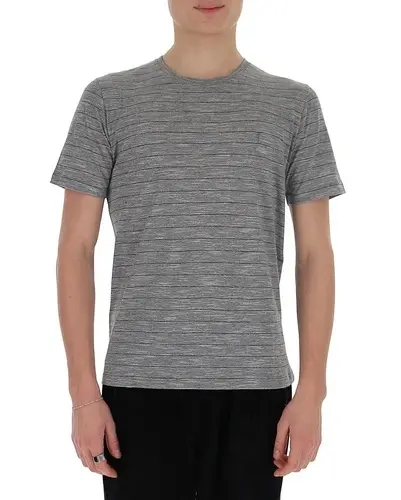 Saint Laurent Monogram T-shirt In Jersey With Lamé Stripes