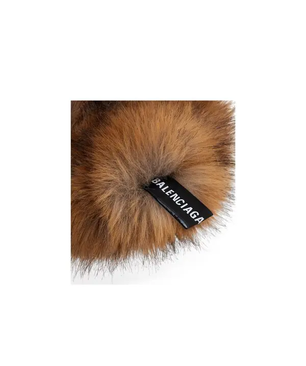 Balenciaga Animal-free Fur Oversized Scrunchie - Beige