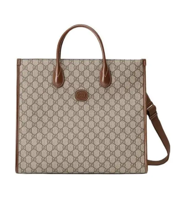 Gucci Gg Supreme Canvas Tote Bag - Nude