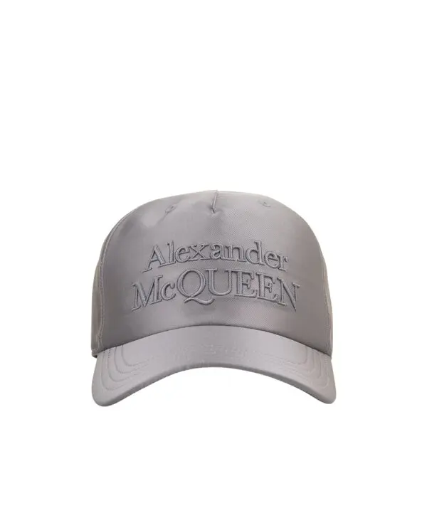 Alexander McQueen Logo Embroidered Baseball Cap - Gray