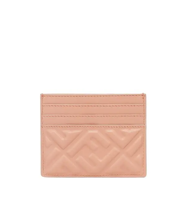 Fendi Baguette Ff Motif Card Case - Pink