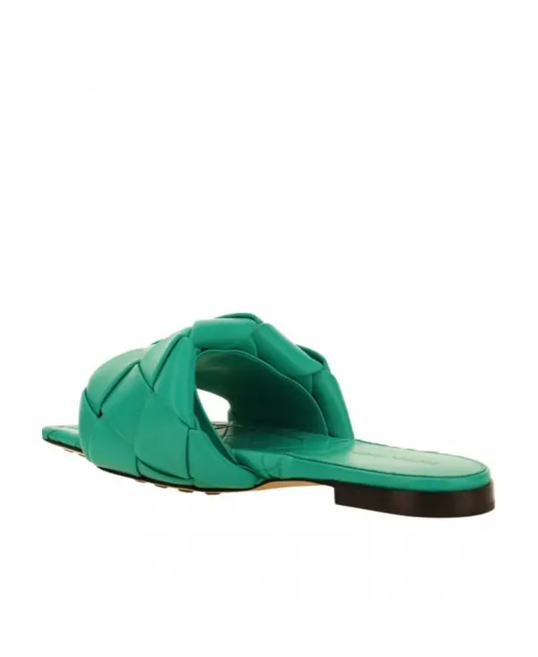 Bottega Veneta Square-toe Woven Slip-on Sandals