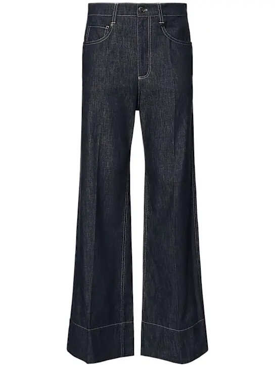 Brunello Cucinelli High-waisted Wide-leg Jeans