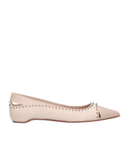 CHRISTIAN LOUBOUTIN Duvettina Flat-soled Ballet Shoes - Nude