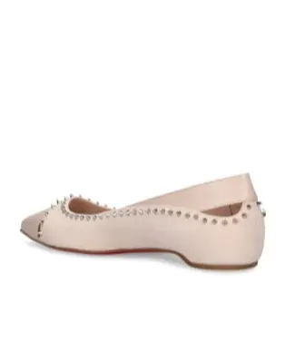 CHRISTIAN LOUBOUTIN Duvettina Flat Ballet Flats With Stud Embellishments
