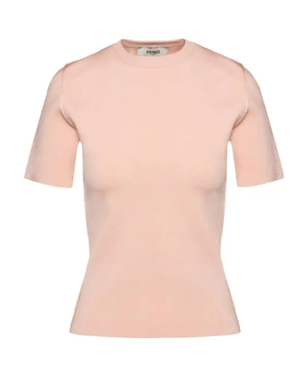 Fendi Short-sleeved Knitted Jumper - Pink