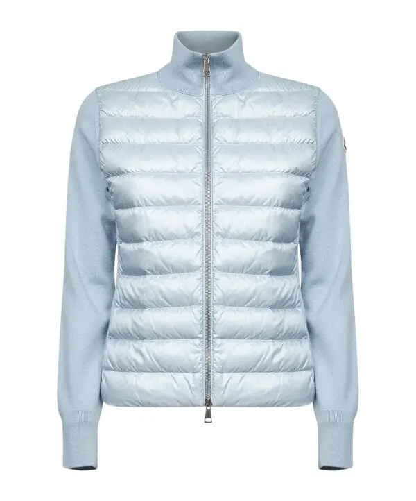 Moncler High-neck Padded Jacket - Light Blue