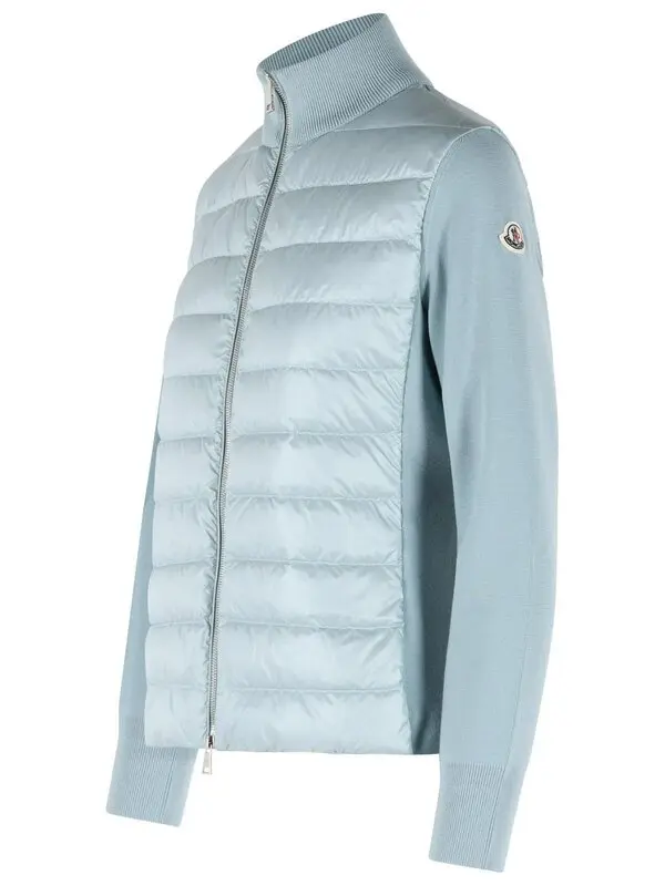 Moncler High-neck Padded Jacket - Light Blue