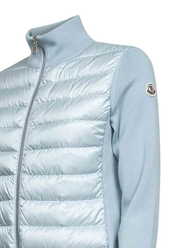 Moncler High-neck Padded Jacket - Light Blue