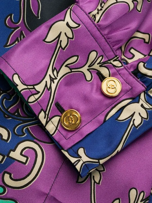 Gucci Gg Rhombus Ramage Shirt Dress