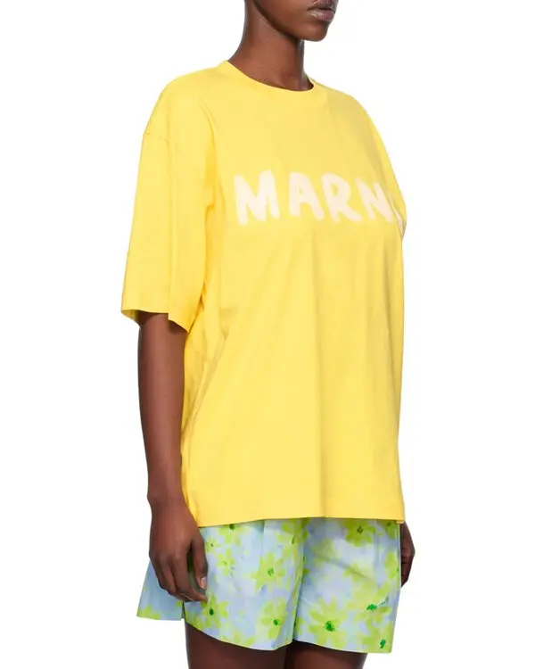 Marni Logo Print Crewneck T-shirt