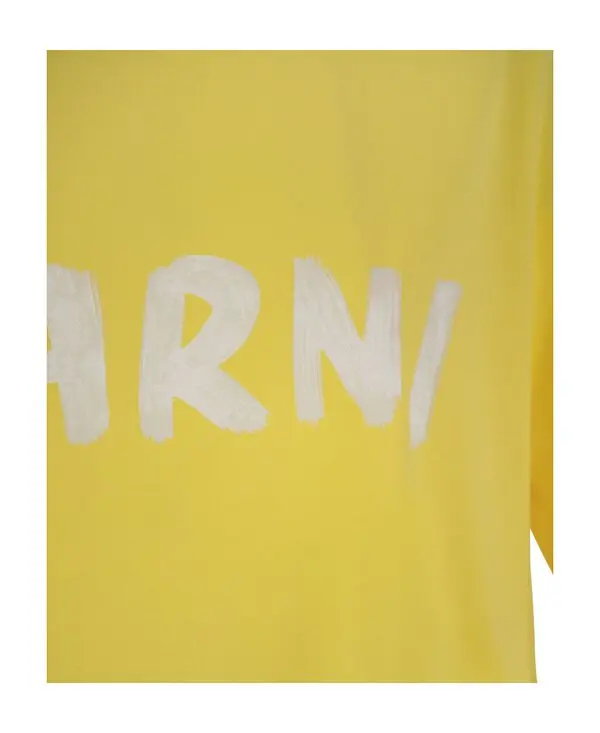 Marni Logo Print Crewneck T-shirt