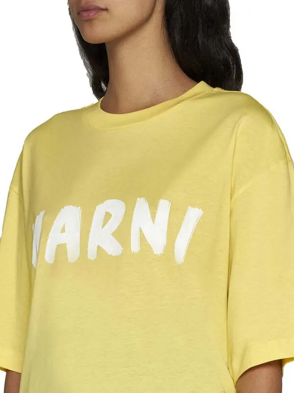 Marni Logo Print Crewneck T-shirt