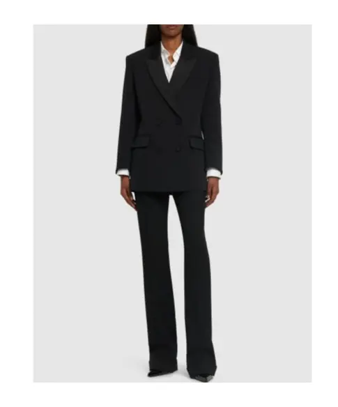 Valentino Garavani Double-breasted Suit Jacket With Notched Lapel