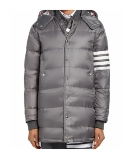 Thom Browne Striped Padded Hooded Jacket