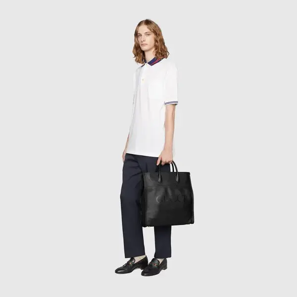 Gucci Embossed Logo Top Handle Bag