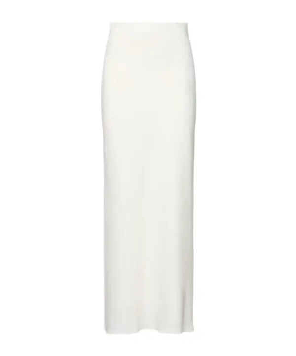 Brunello Cucinelli Maxi Skirt With Side Slit - Ivory