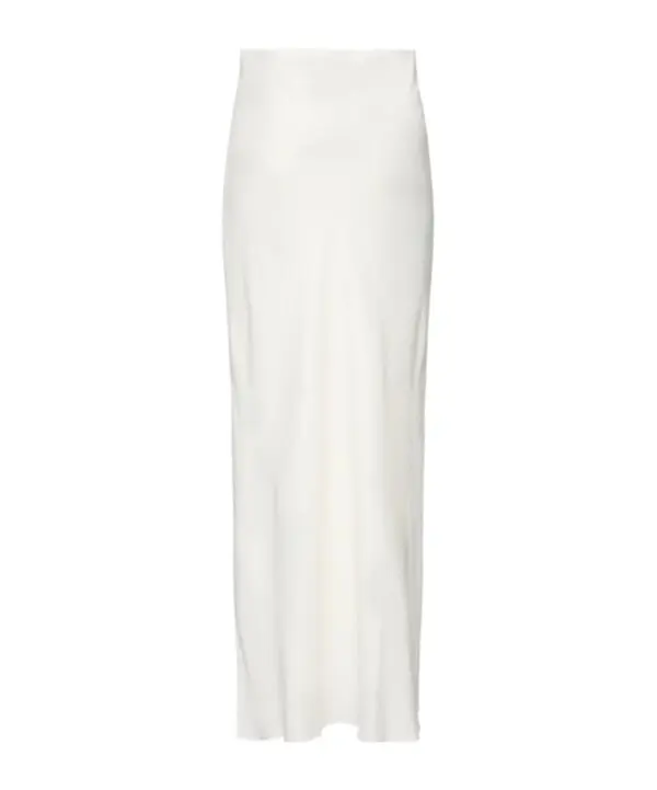 Brunello Cucinelli Maxi Skirt With Side Slit - Ivory