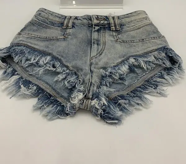 Isabel Marant Étoile Eneidao" Distressed Denim Shorts With Frayed Hem