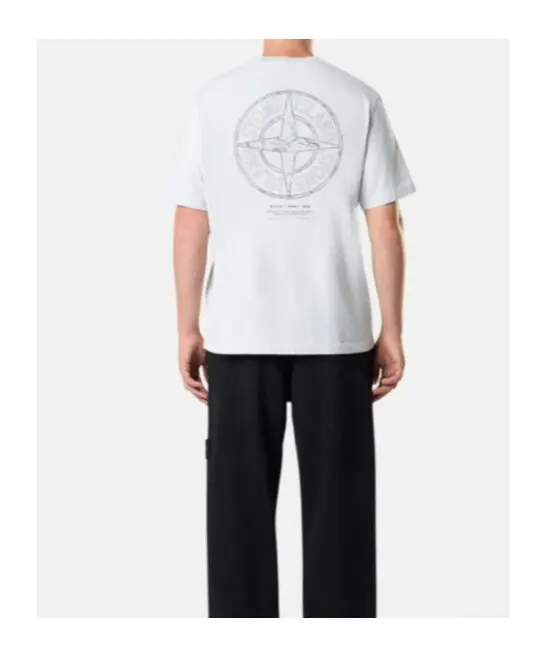 Stone Island Print Regular-fit T-shirt - Sky-blue
