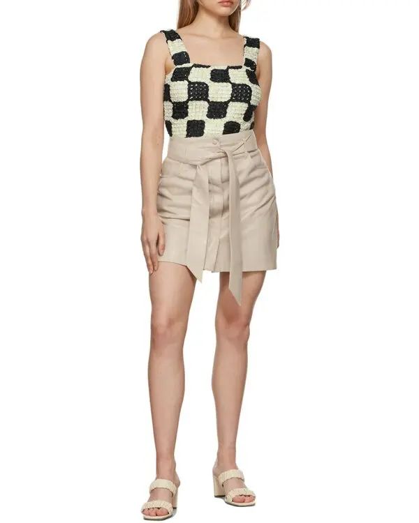 Nanushka A-shaped Mini Skirt With Belt Detail