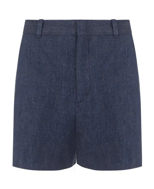 Chloé High Waist Tailored Bermuda Shorts - Black