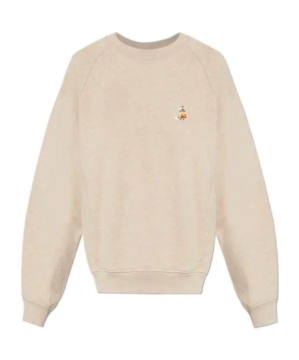Maison Kitsuné Dreaming Fox Raglan Sleeve Sweatshirt - Beige