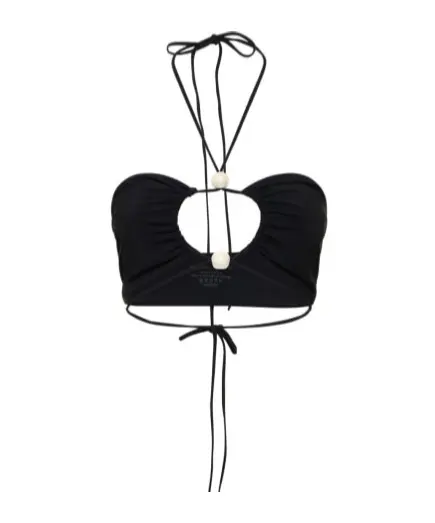 Magda Butrym Embellished Neck Bikini Top