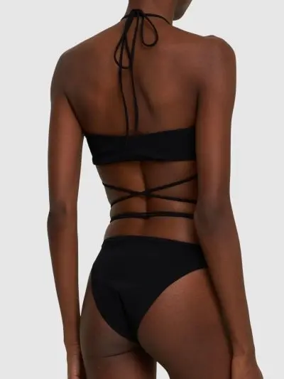 Magda Butrym Embellished Neck Bikini Top