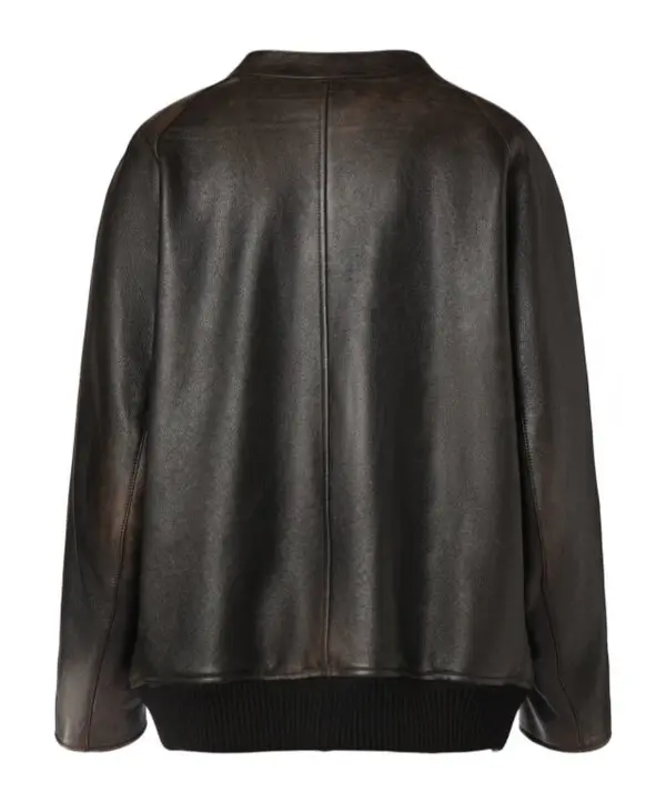THE ROW Long-sleeved Leather Bomber Jacket