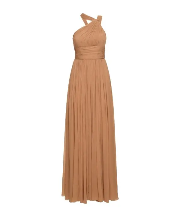 Michael Kors One-shoulder Extra-long Dress - Brown