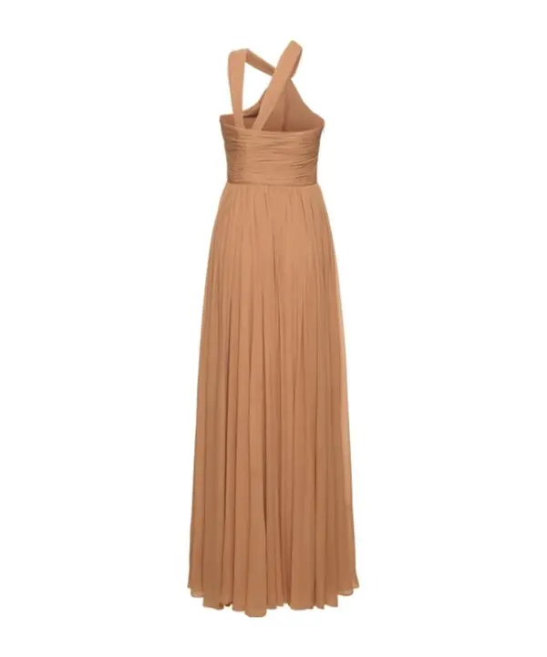 Michael Kors One-shoulder Extra-long Dress - Brown