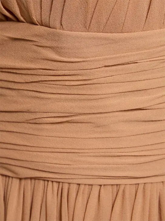Michael Kors One-shoulder Extra-long Dress - Brown