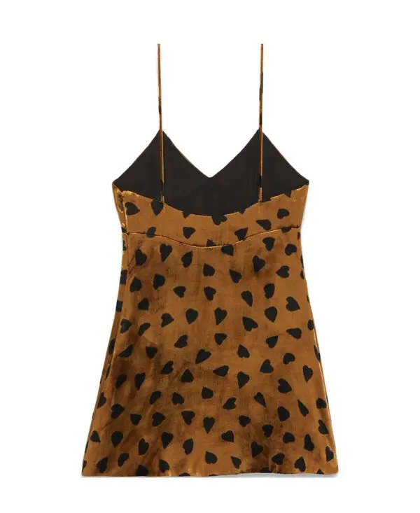 Saint Laurent Sleeveless V-neck Printed Dress
