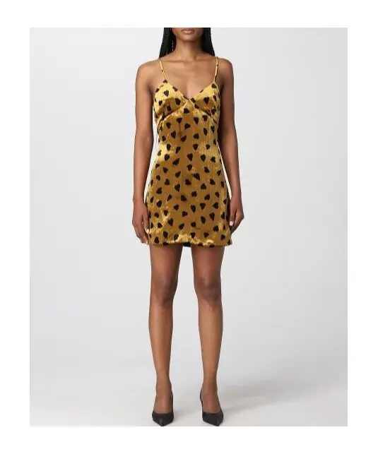 Saint Laurent Sleeveless V-neck Printed Dress
