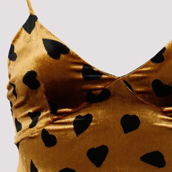 Saint Laurent Sleeveless V-neck Printed Dress