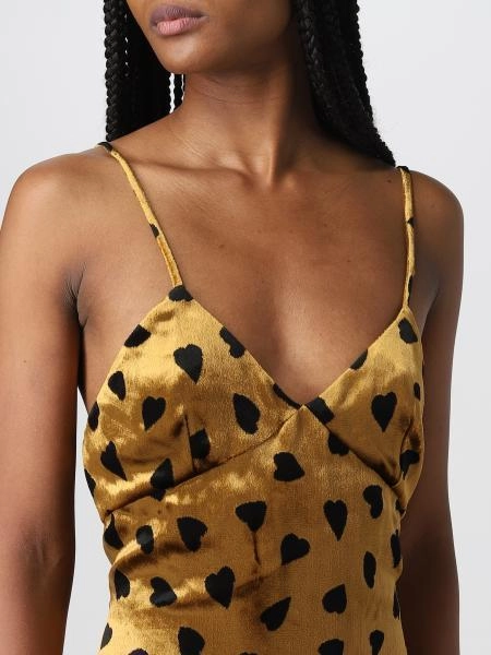 Saint Laurent Sleeveless V-neck Printed Dress