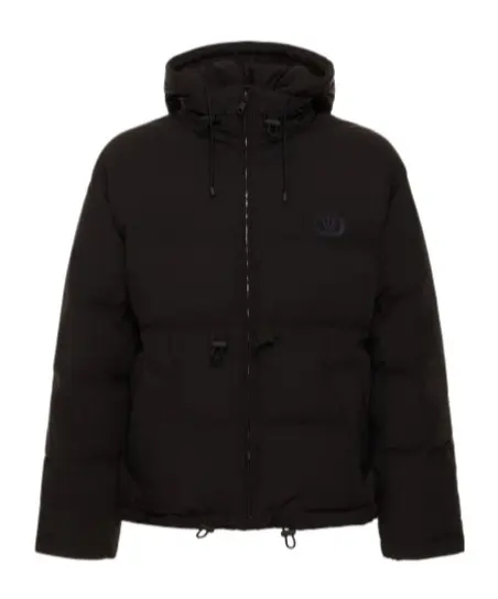 Valentino Garavani Logo Detail Down Jacket With Drawstring