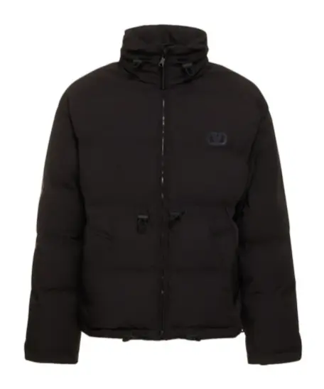 Valentino Garavani Logo Detail Down Jacket With Drawstring