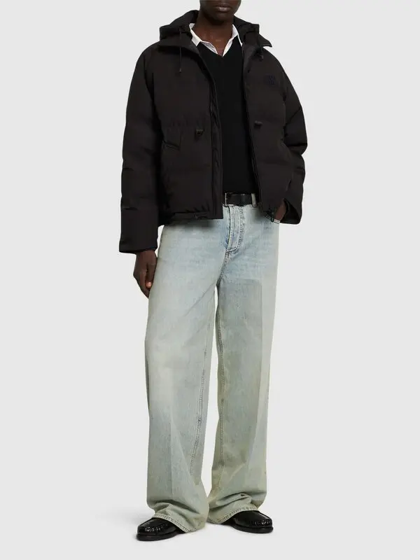 Valentino Garavani Logo Detail Down Jacket With Drawstring