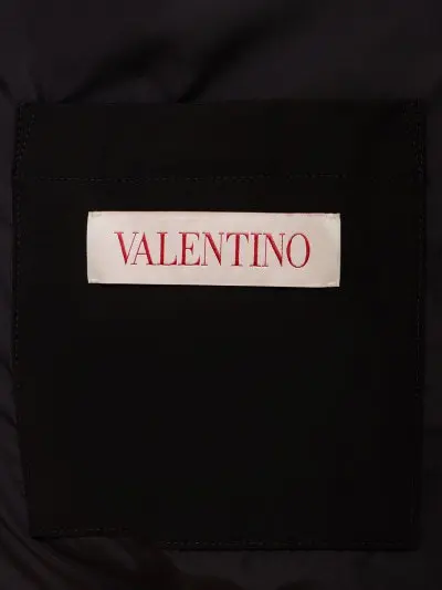 Valentino Garavani Logo Detail Down Jacket With Drawstring