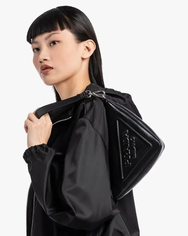 Prada Leather Triangle Pouch